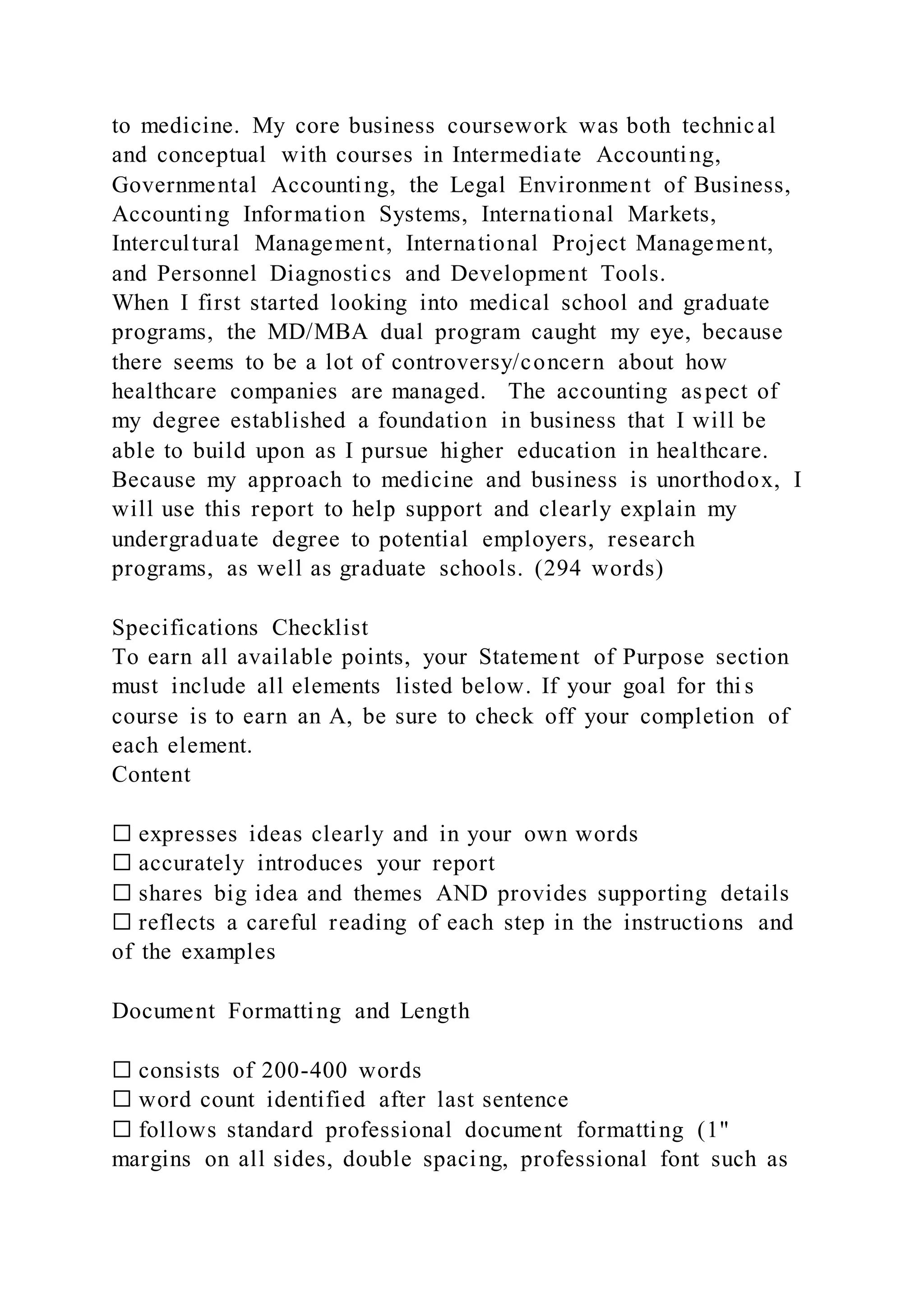 CurriculumInstructions, Examples, Specifications, and Grading | DOCX