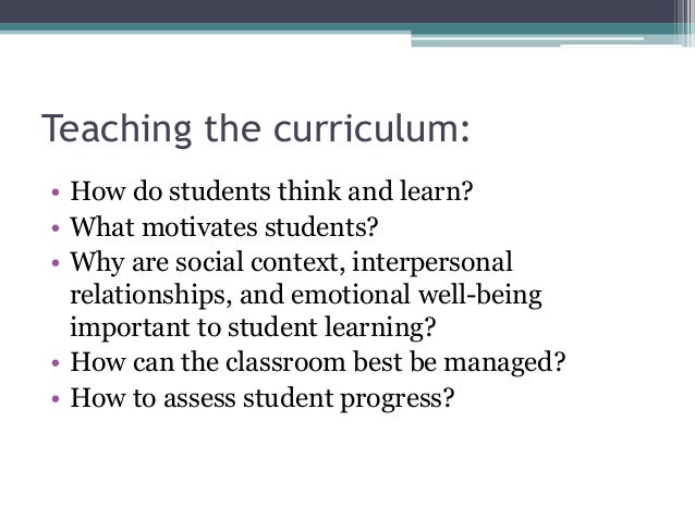 Curriculum integration
