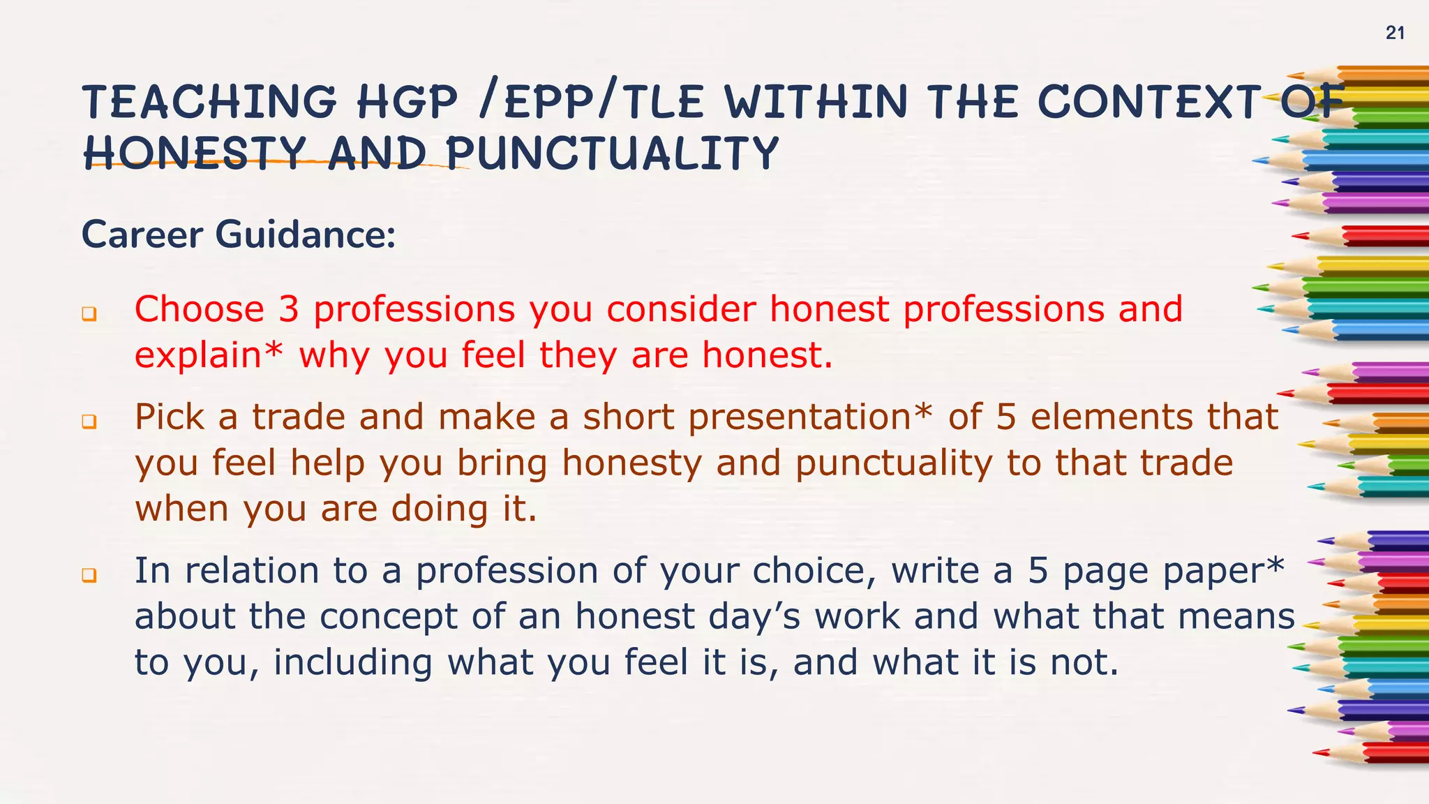 Curriculum integration Honesty and Punctuality.pptx