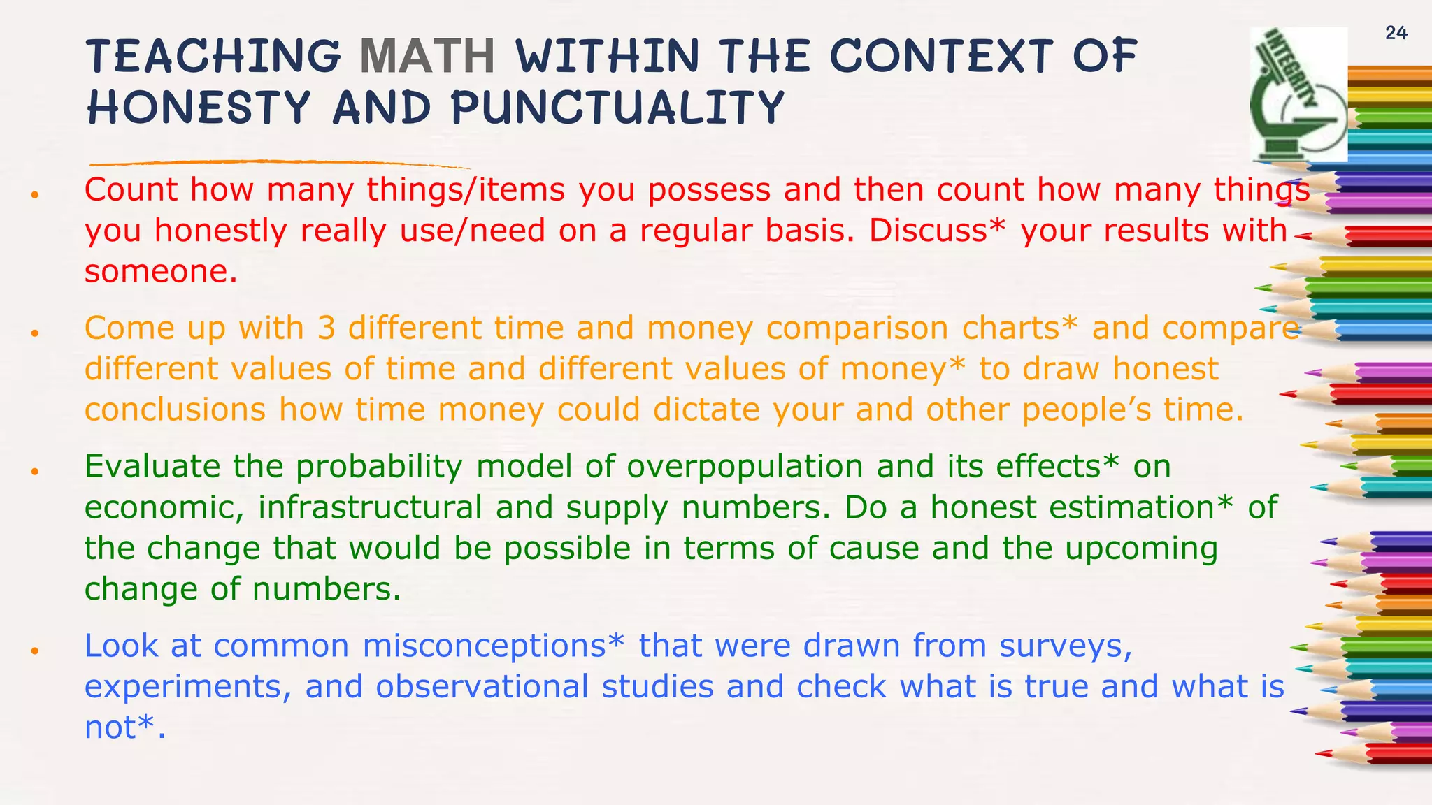 Curriculum integration Honesty and Punctuality.pptx