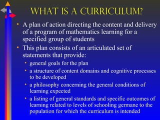 Curriculum jeremy kilpatrick and john dossey | PPT
