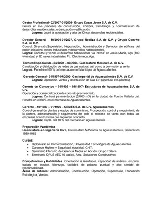 Curriculum juan carlos de luna | DOCX