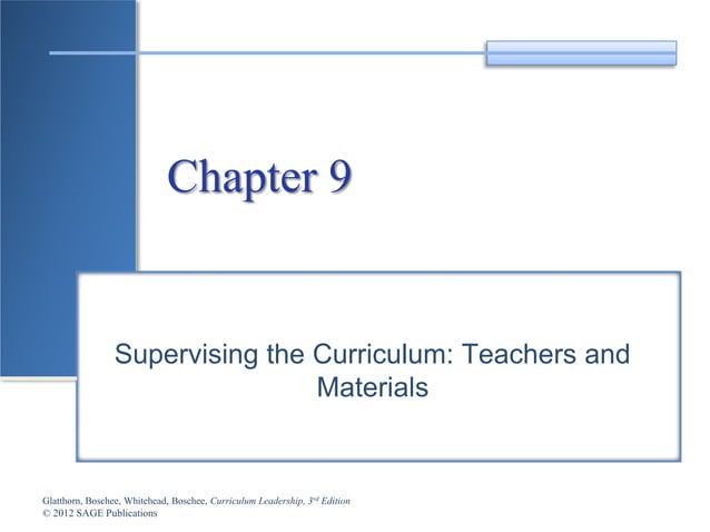 Curriculum leadership chapter 9 poweroint | PPTX