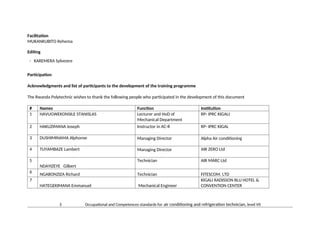 Curriculum Level 7- ADVANCED DIPLOMA IN Air Conditioning and ...