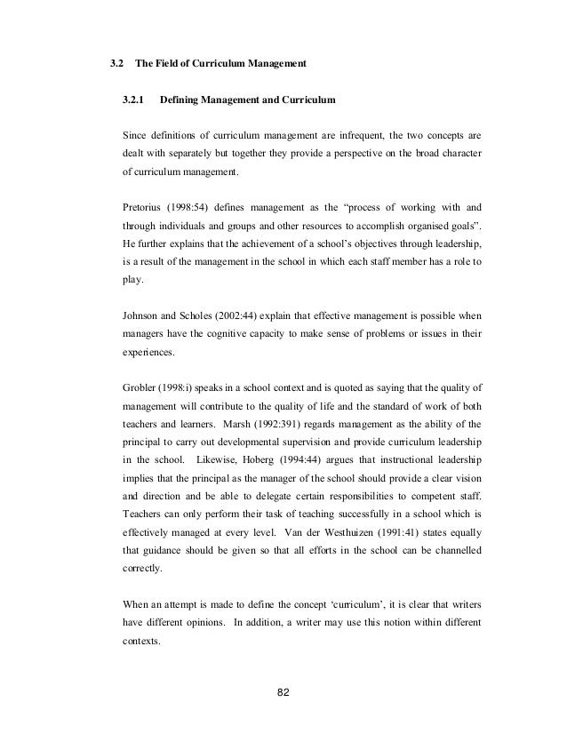 Curriculum management