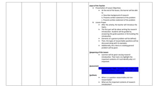 Curriculum Map for Practical Research in Senior High School | DOCX