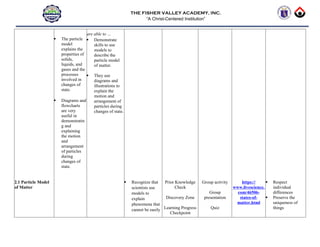 Curriculum Map - Science 7(First Quarter).docx | Chemistry | Science