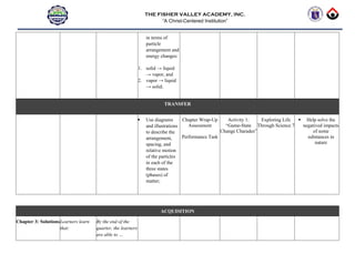 Curriculum Map - Science 7(First Quarter).docx | Chemistry | Science
