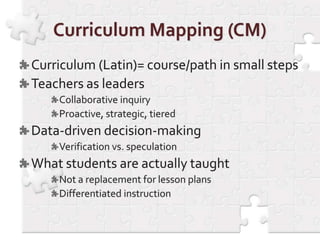 Curriculum mapping | PPTX
