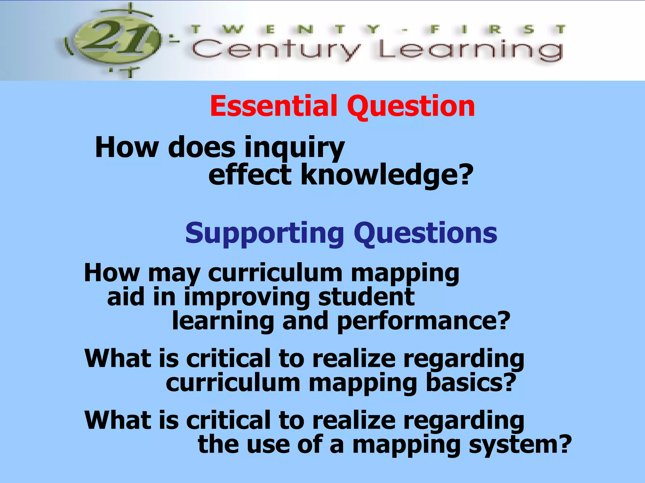 Curriculum mapping | PPT