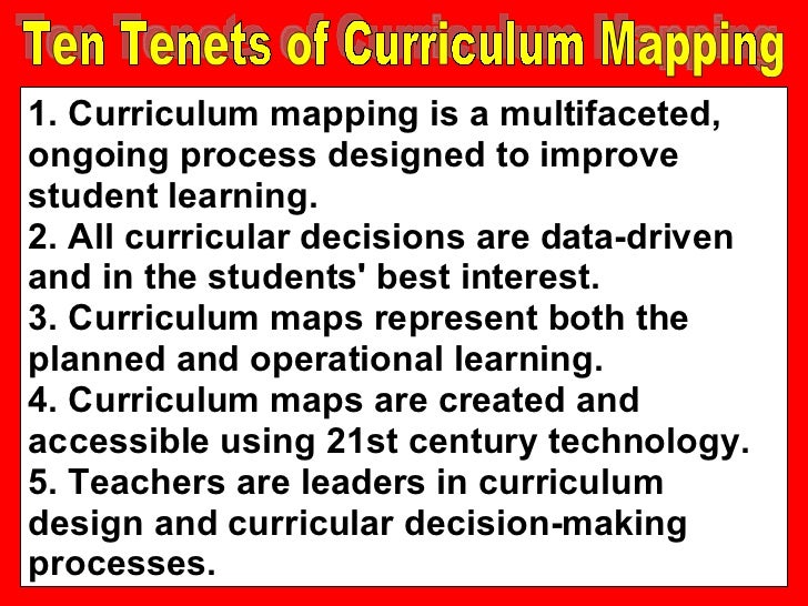 Curriculum mapping