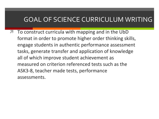 Curriculum Mapping Intro 1 13 10 | PPT