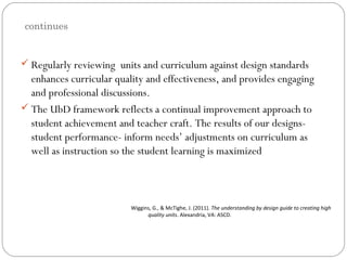 Curriculum Maps based on the Understanding by Design model | PPT