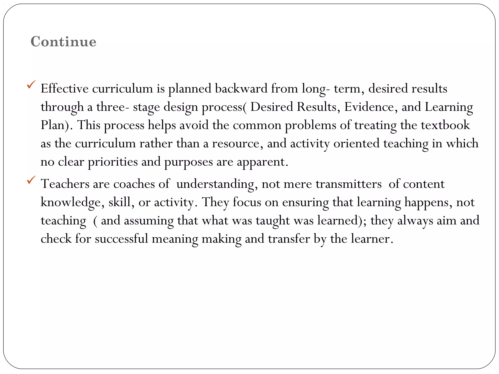 Curriculum Maps based on the Understanding by Design model | PPT ...