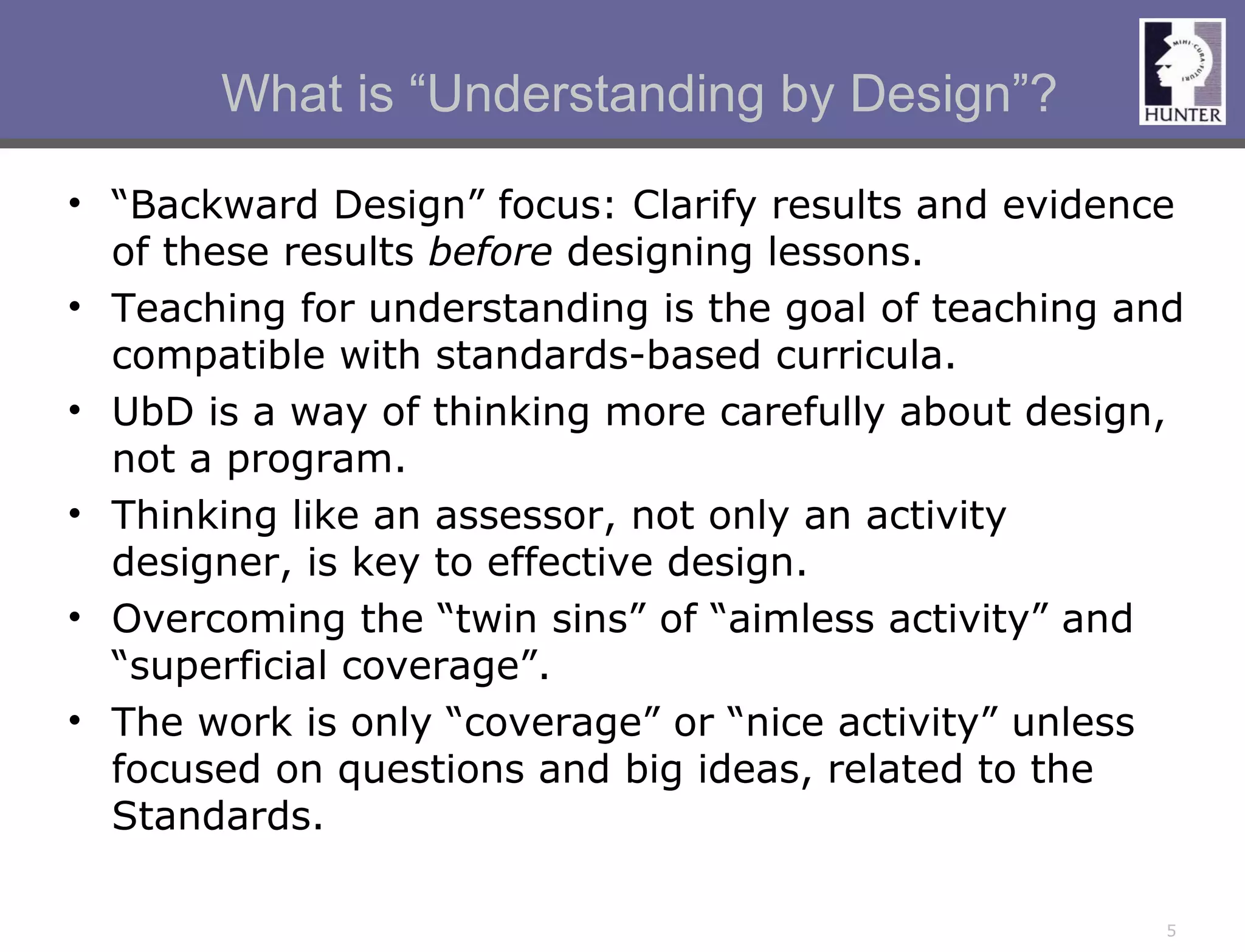 Curriculum&materials.backwards design | PPT