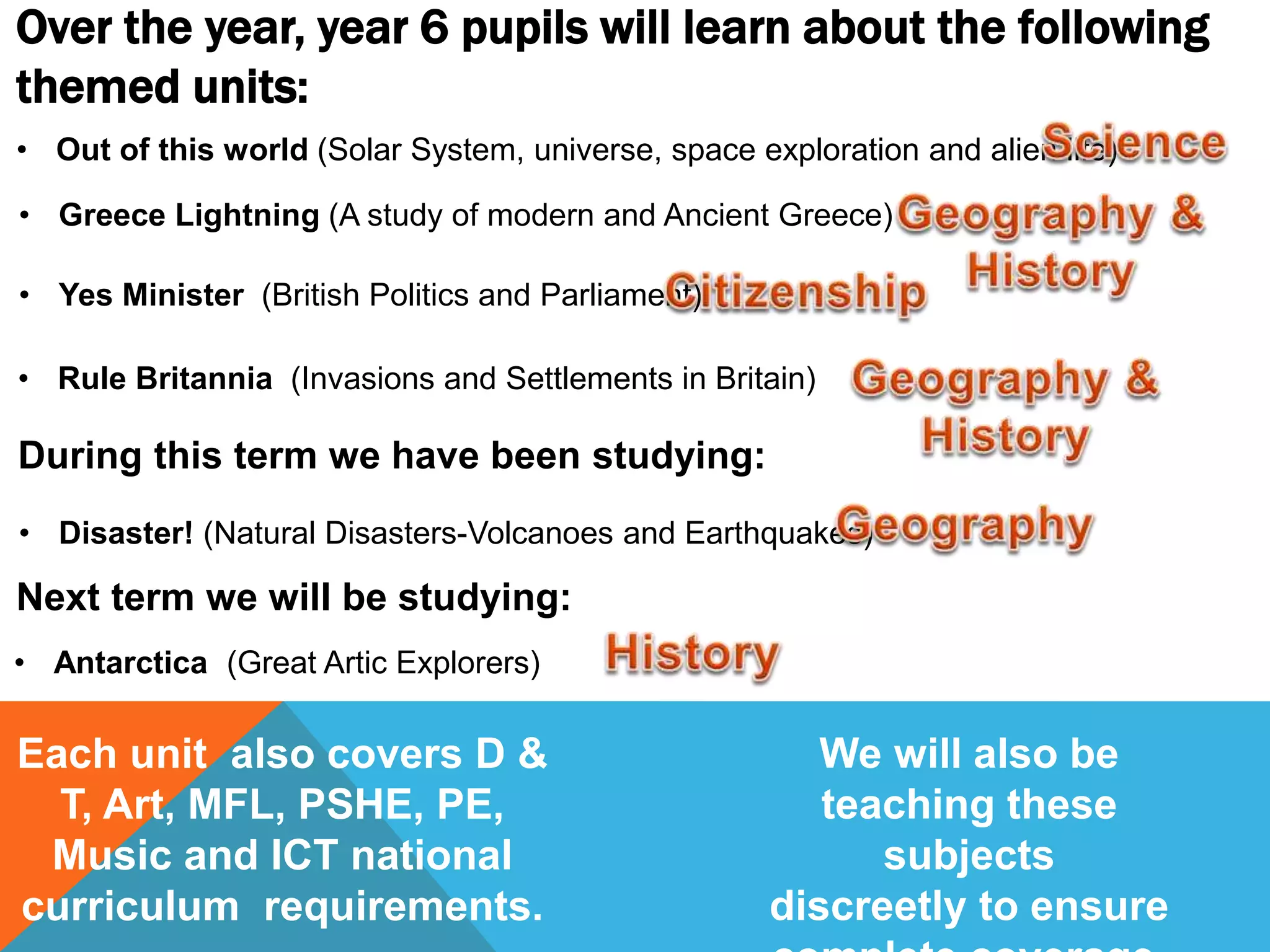 Curriculum meeting year 6 | PPT