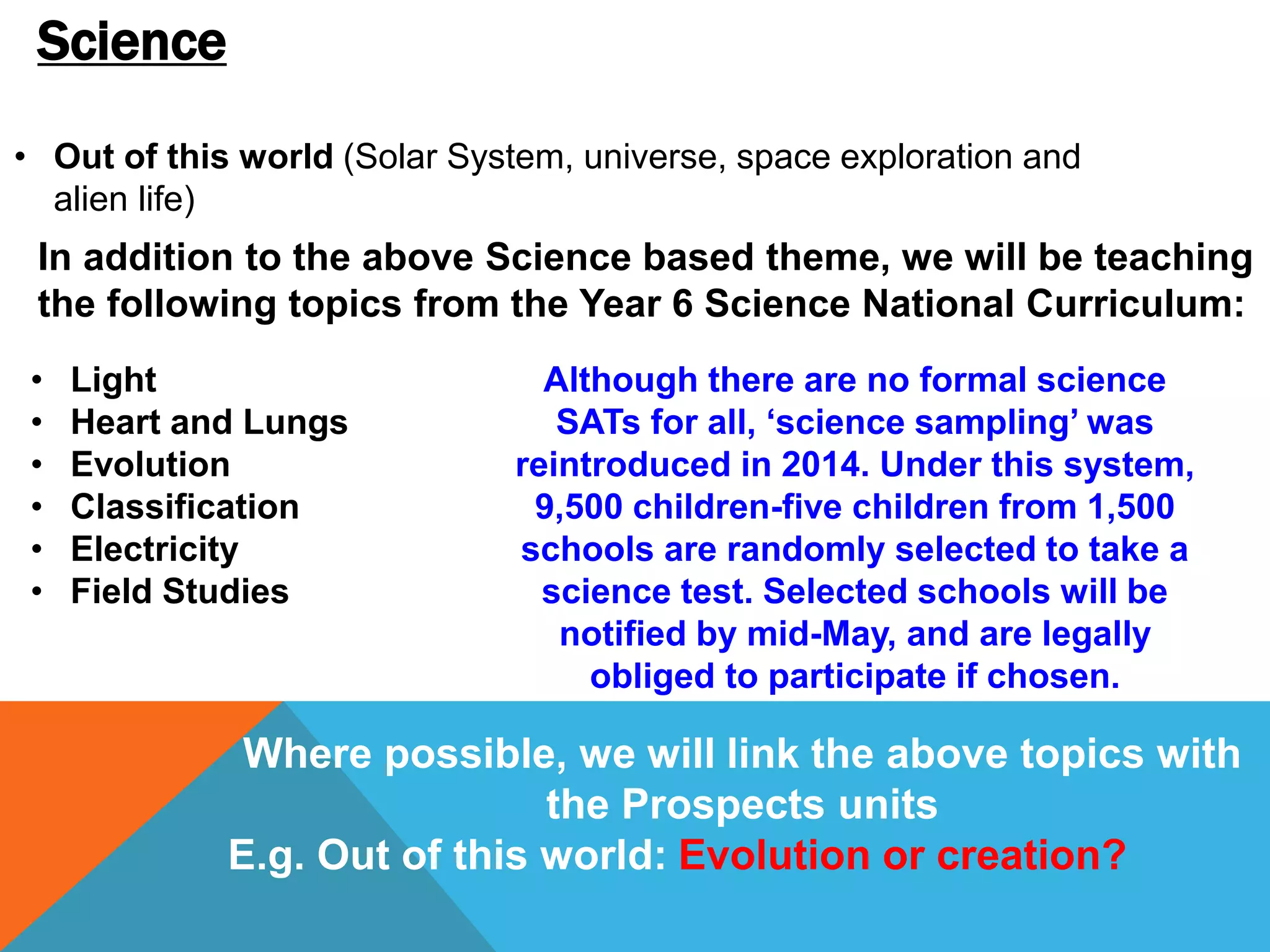Curriculum meeting year 6 | PPT