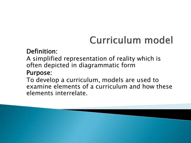 Curriculum model by nicholls | PPTX | Primary Education | Education