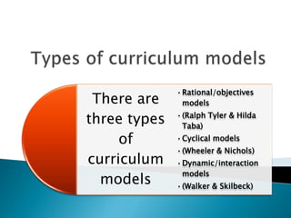 Curriculum model by nicholls | PPTX