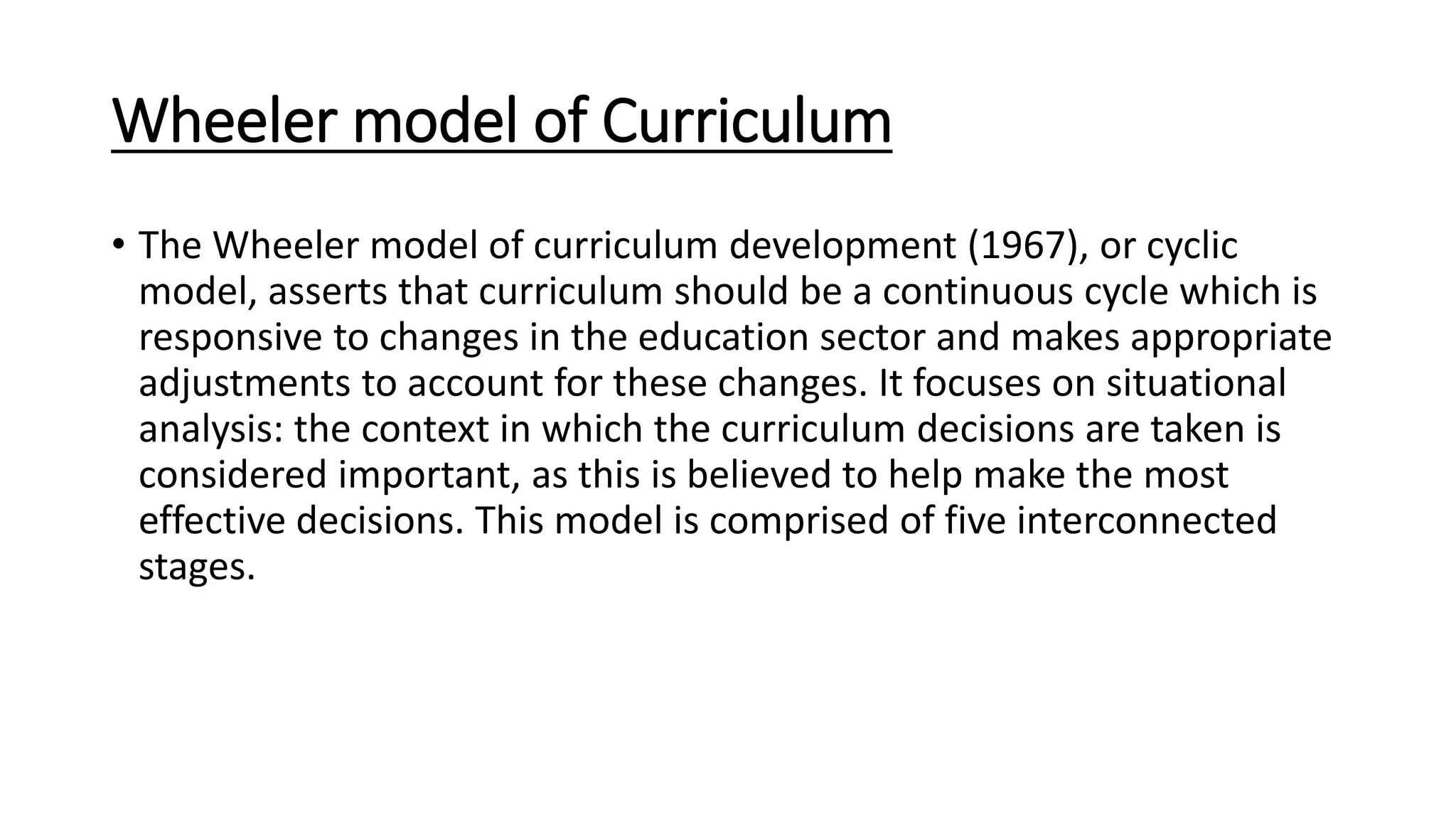 Curriculum models | PPTX