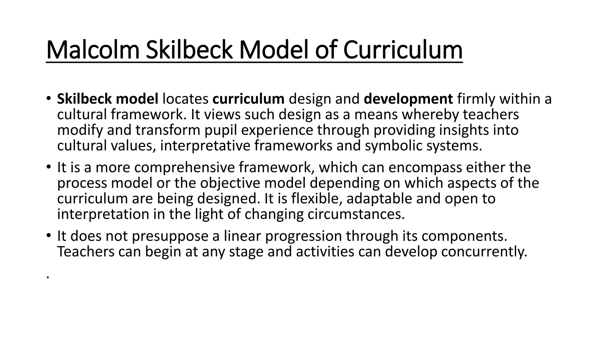 Curriculum models | PPTX