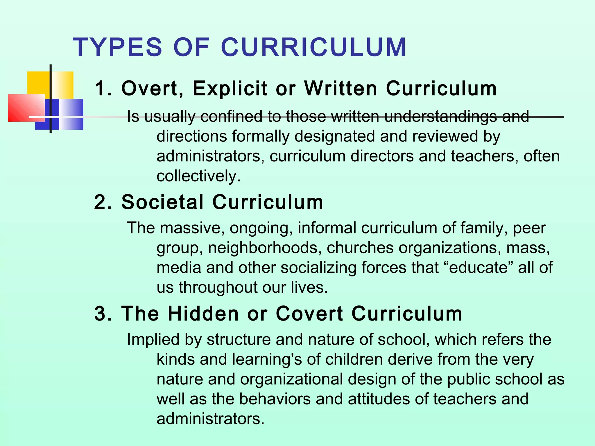 Curriculum models and types | PPT
