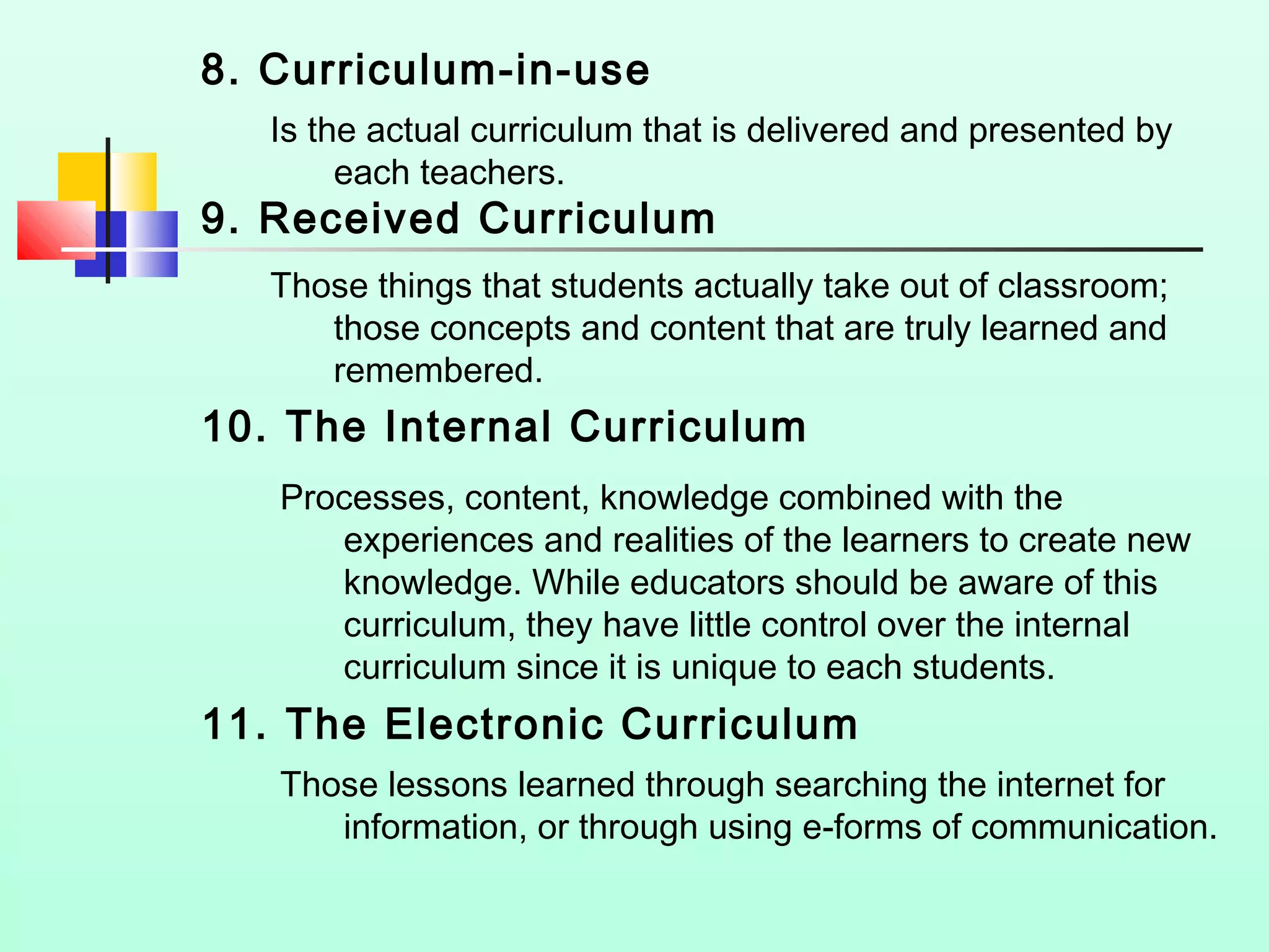 Curriculum models and types | PPT
