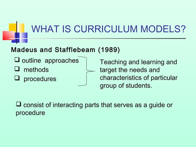 Curriculum models and types | PPT