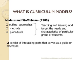 Curriculum models and types | PPT