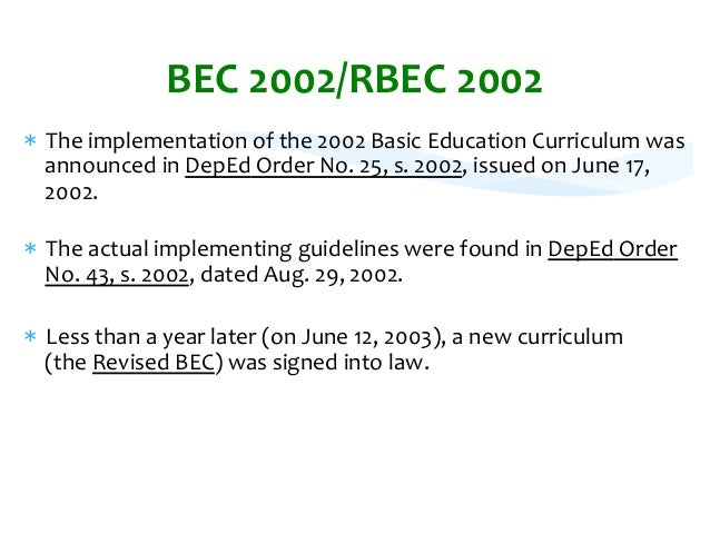 Curriculum models (Philippines' Curriculum Models)