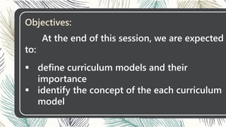 Curriculum Models | PPT