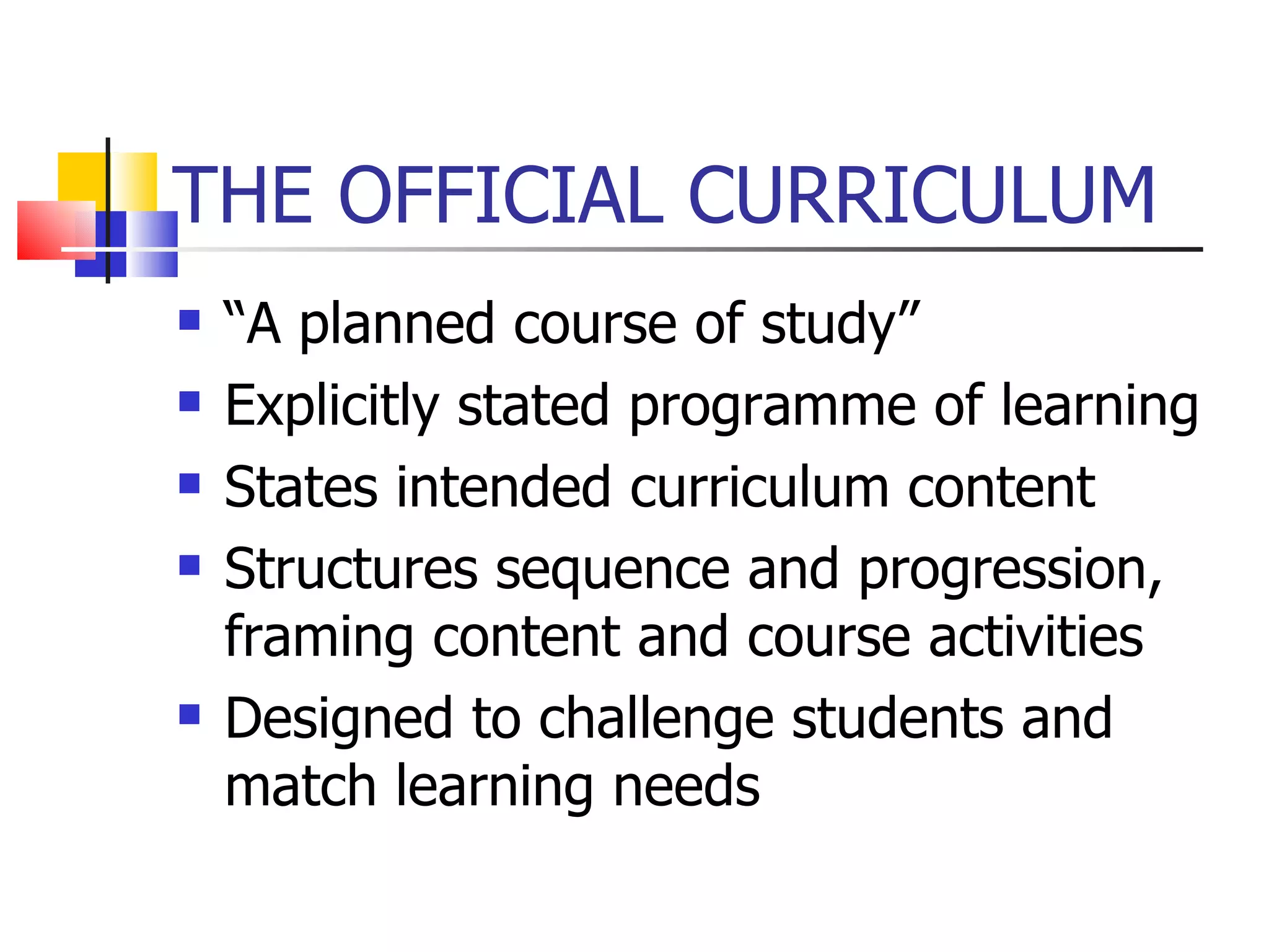 Curriculum models long | PPT
