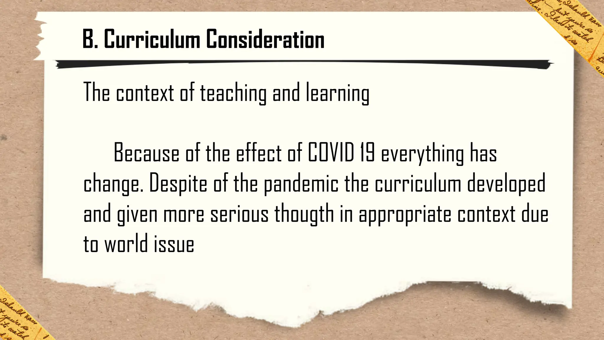 Curriculum Modification In The Basic Education During And Post-pandemic ...