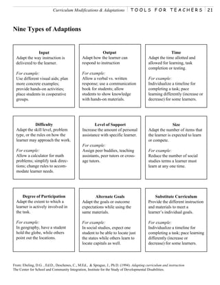 Curriculum modifications and_adaptations | PDF