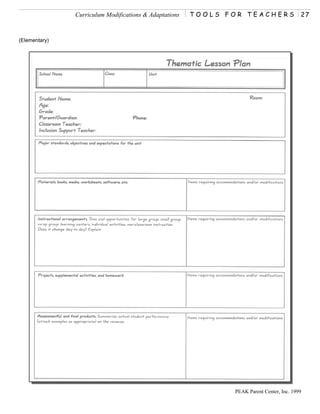 Curriculum modifications and_adaptations (2) | PDF