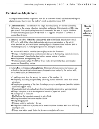 Curriculum modifications and_adaptations (2) | PDF