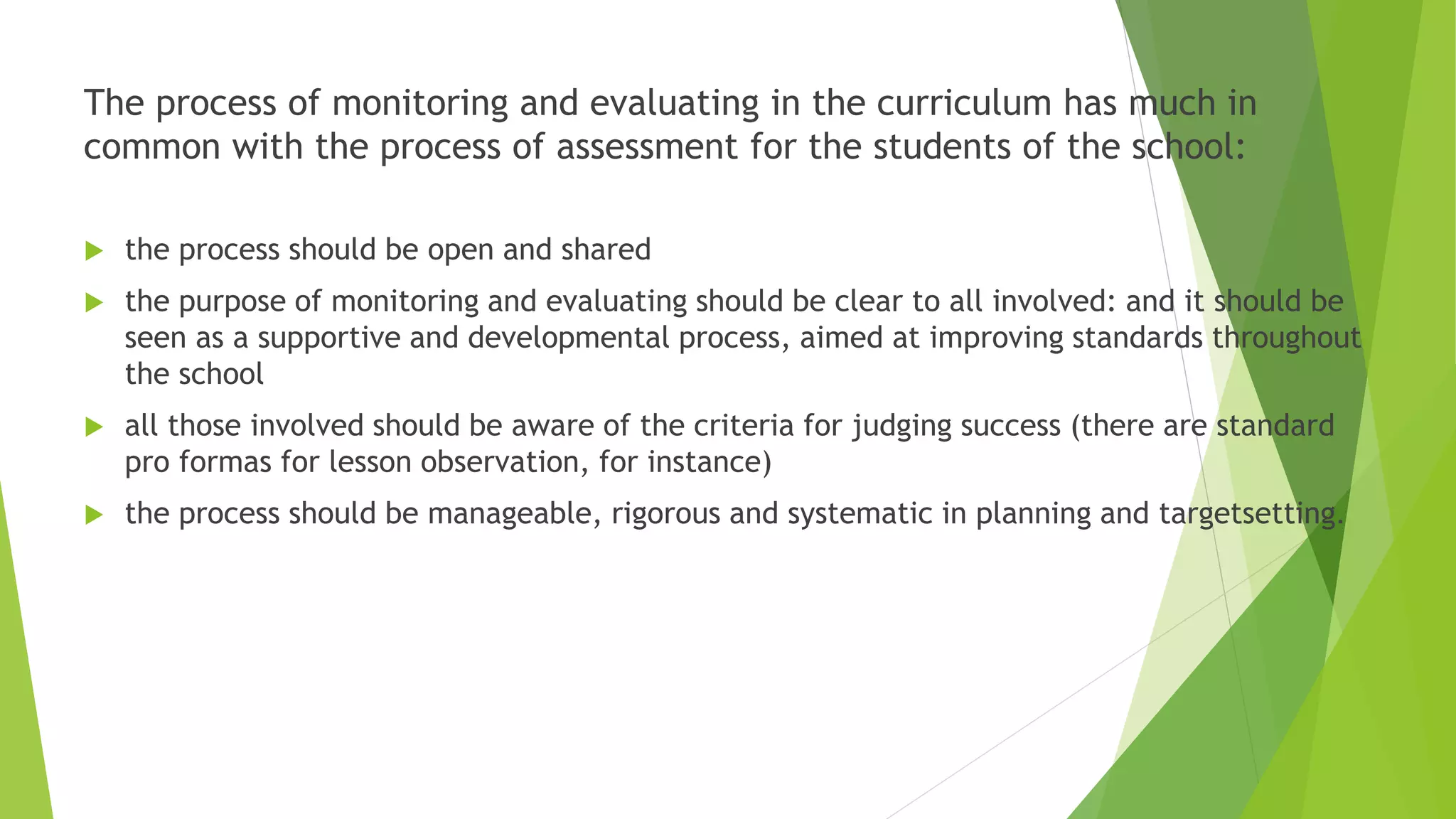 Curriculum monitoring | PPTX