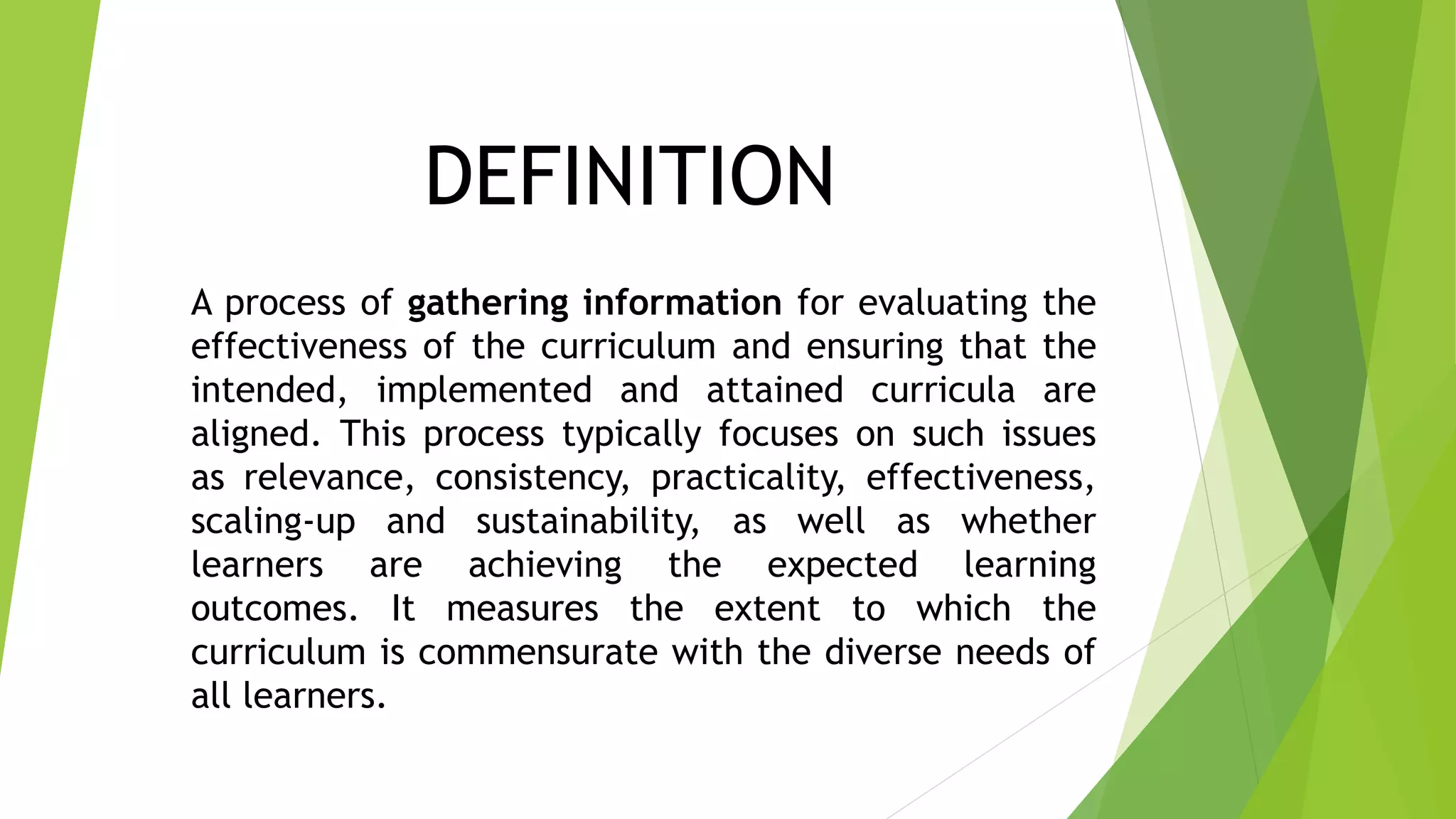 Curriculum monitoring | PPTX