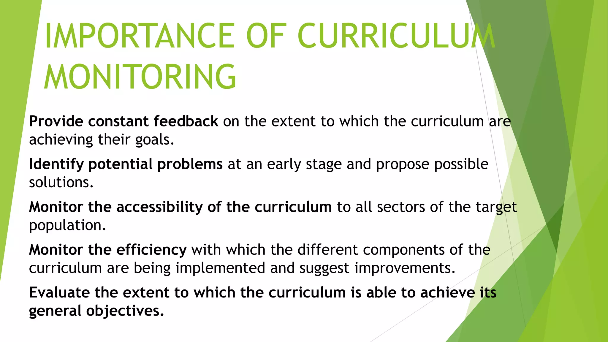Curriculum monitoring | PPTX