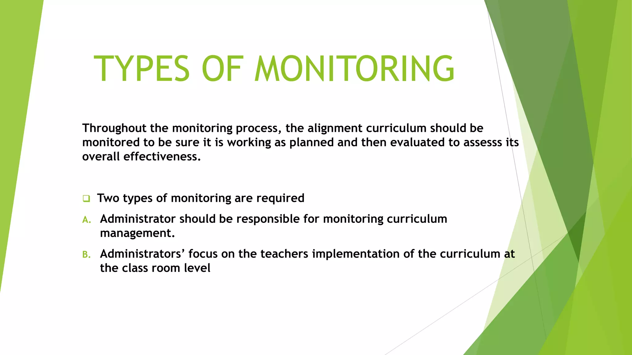 Curriculum monitoring | PPTX