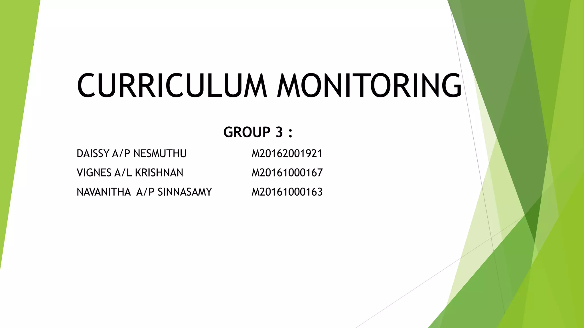 CURRICULUM MONITORING PROCESS | PPT