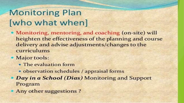 Curriculum monitoring | PPTX