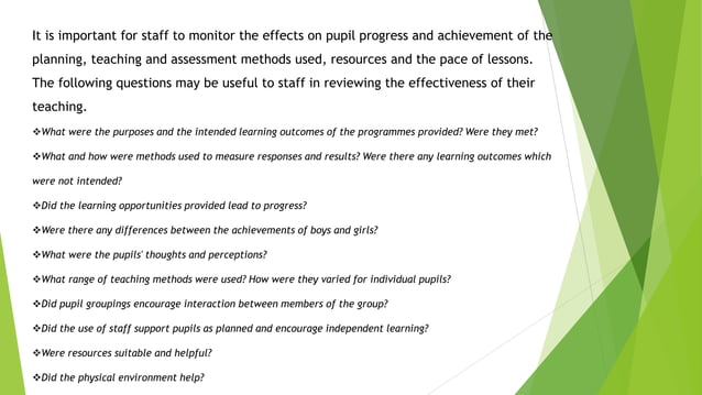 Curriculum monitoring | PPTX