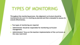 Curriculum monitoring | PPTX