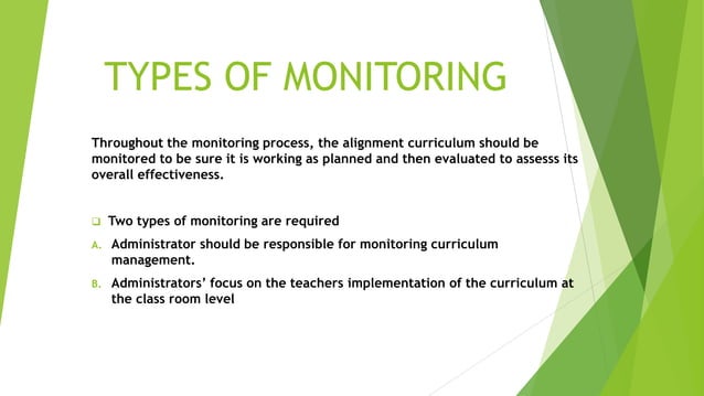 Curriculum monitoring | PPTX