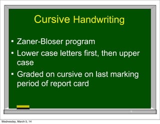 Curriculum Night 2013 | PPT