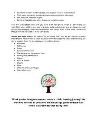 Curriculum Night Handout | PDF