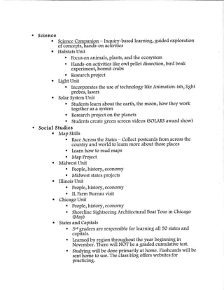 Curriculum Night Packet | PDF