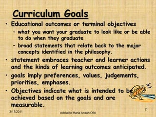 Curriculum objectives | PPTX