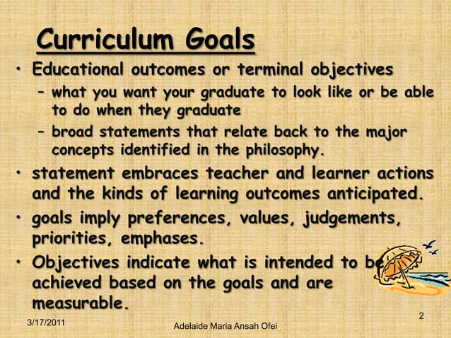 Curriculum objectives | PPTX
